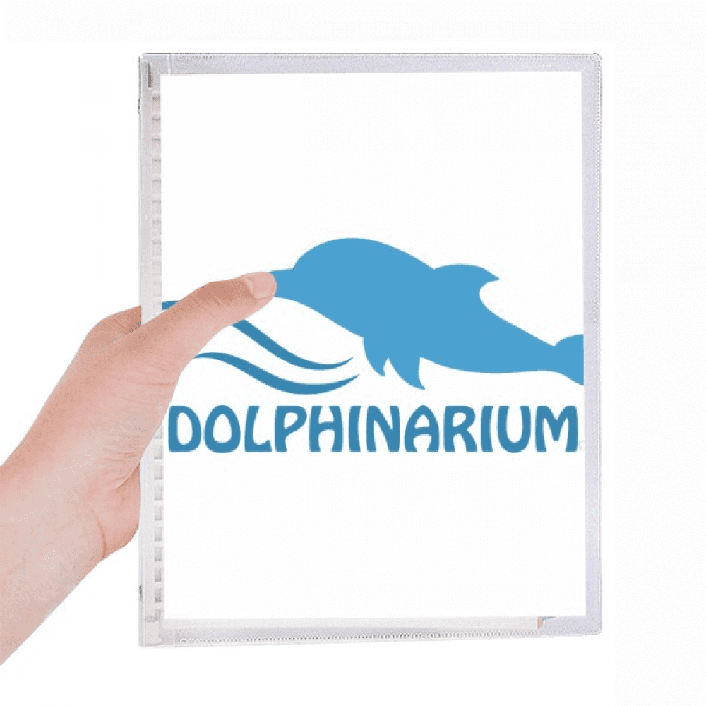 blue ocean swimng dolphin pattern notebook loose diary refillable ...