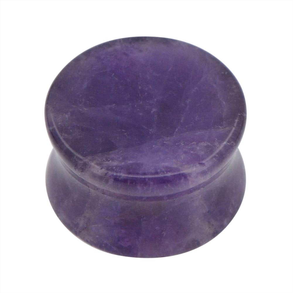 blue palm jewelry Pair of 9/16 INCH Amethyst Double Flare Stone Ear ...