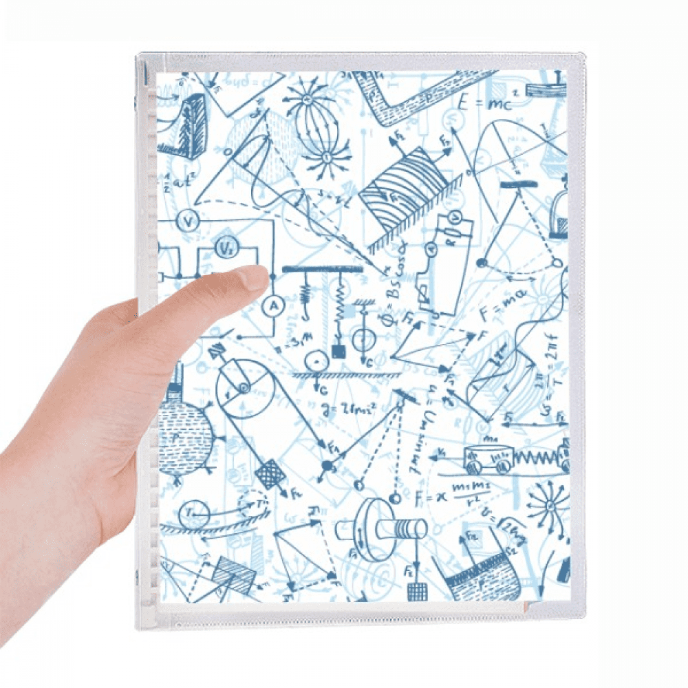 blue physical electromagnetic mechanics chart notebook loose diary ...