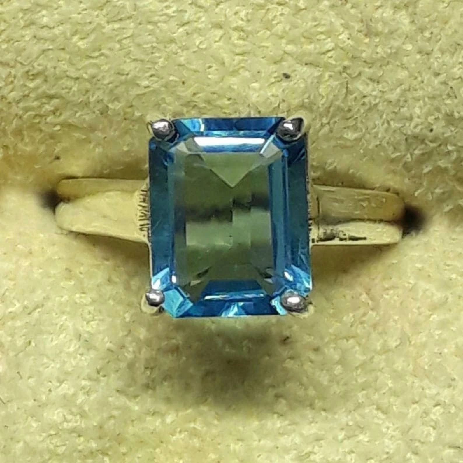 blue promise rings, natural aquamarine rings, round cut gemstone ...