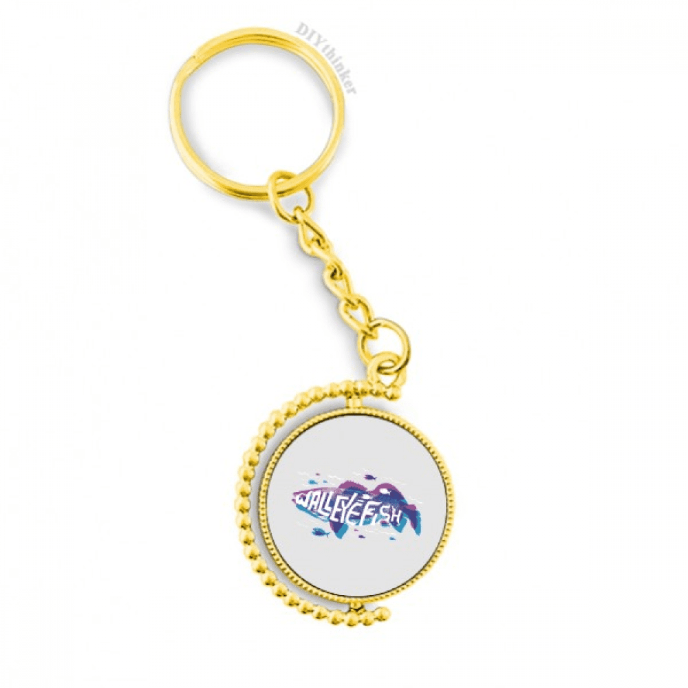 blue purple cartoon fish ocean animal metal connector key chain ...