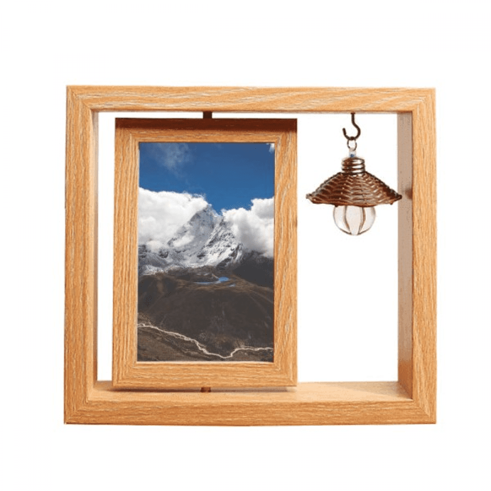 blue ry science nature scenery Wooden Rotating Picture Photo Frame 4x6 ...