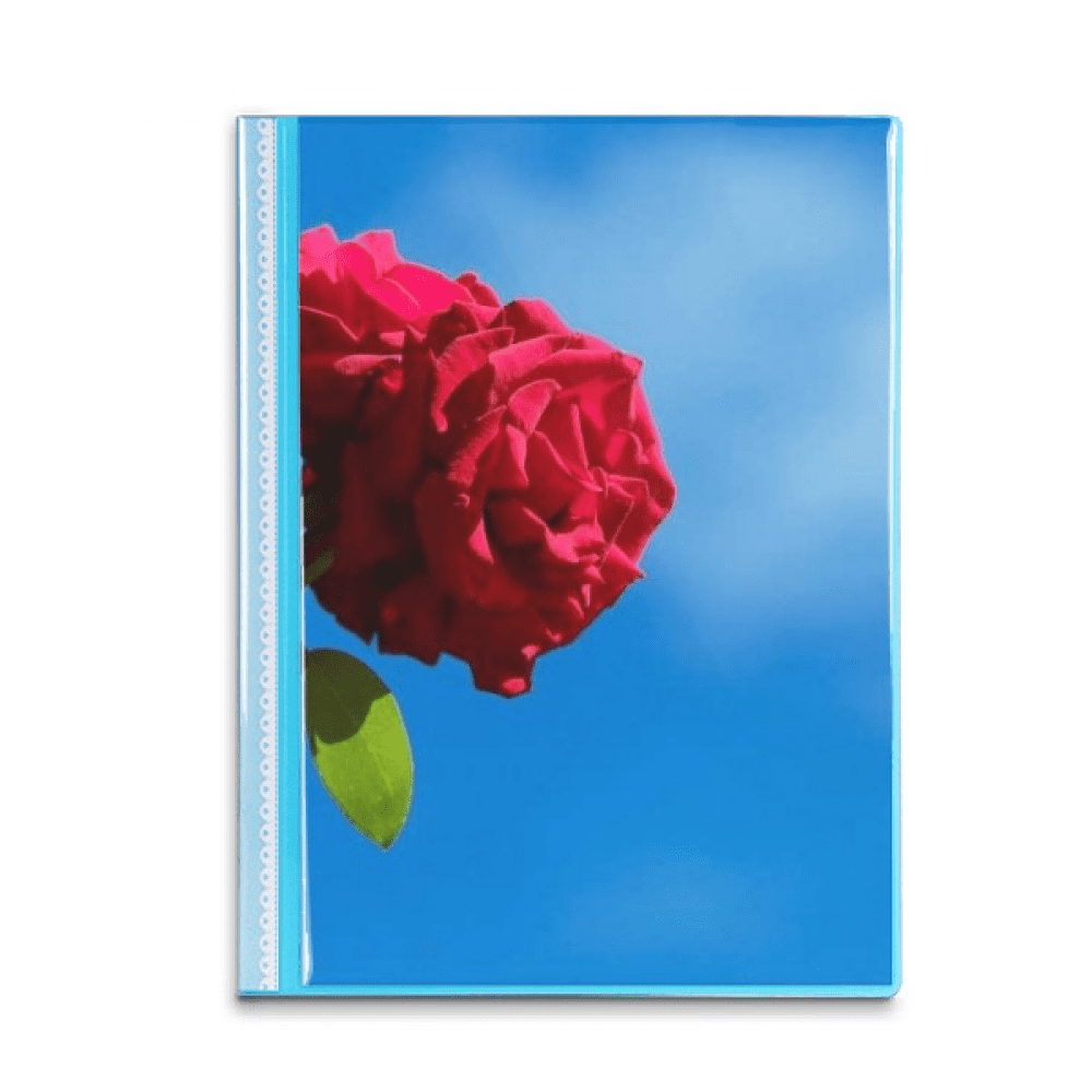 blue sky red roses green Book Sheet Protectors Portfolio Binder Folder ...