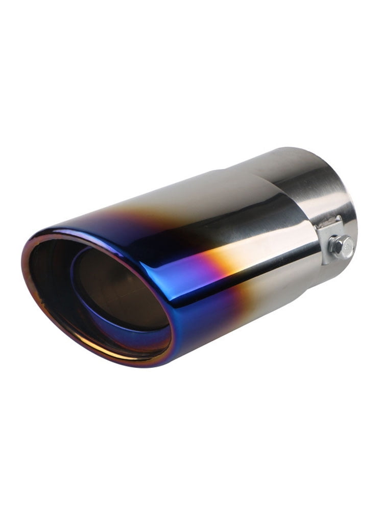 blue straight 200g - Car dual outlet exhaust tip muffler Universal ...