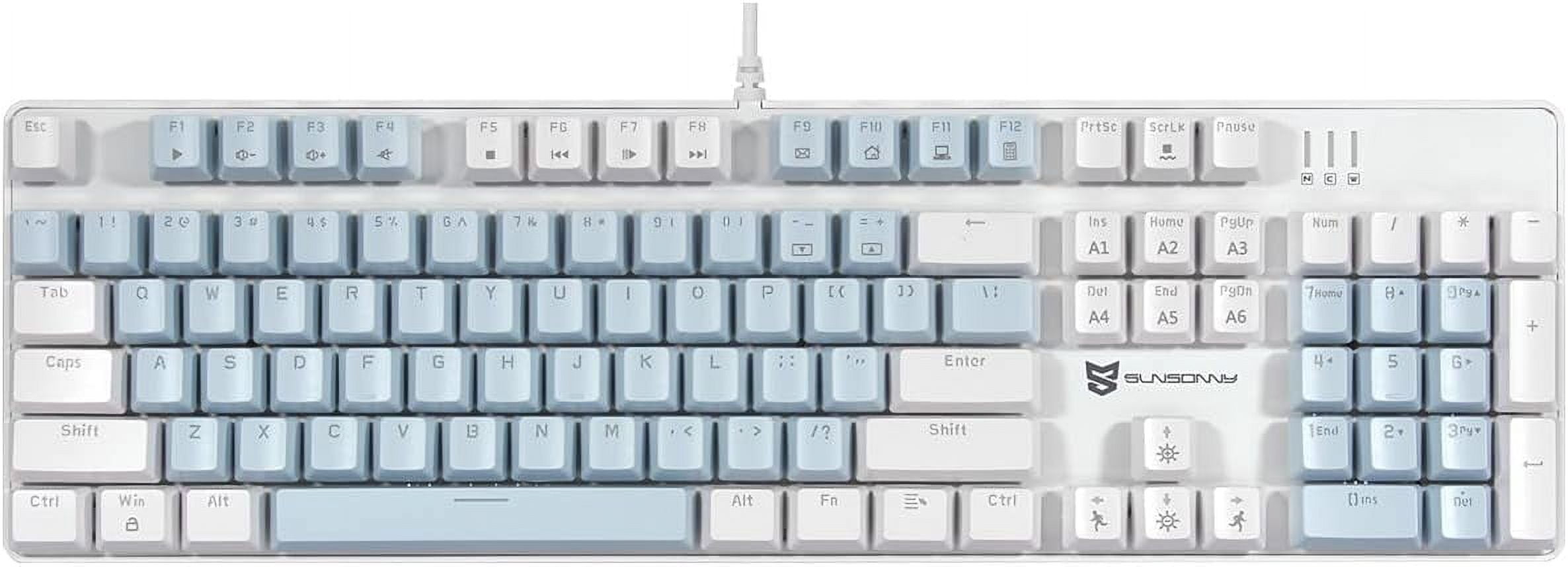 𝐁𝐥𝐮𝐞 𝐒𝐰𝐢𝐭𝐜𝐡𝐞𝐬: The blue switches of wired gaming keyboards provide a ...