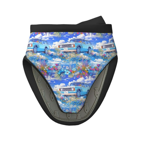 blue travel car flower Oven Mitts Heat Resistant, Soft Lining Silicone ...