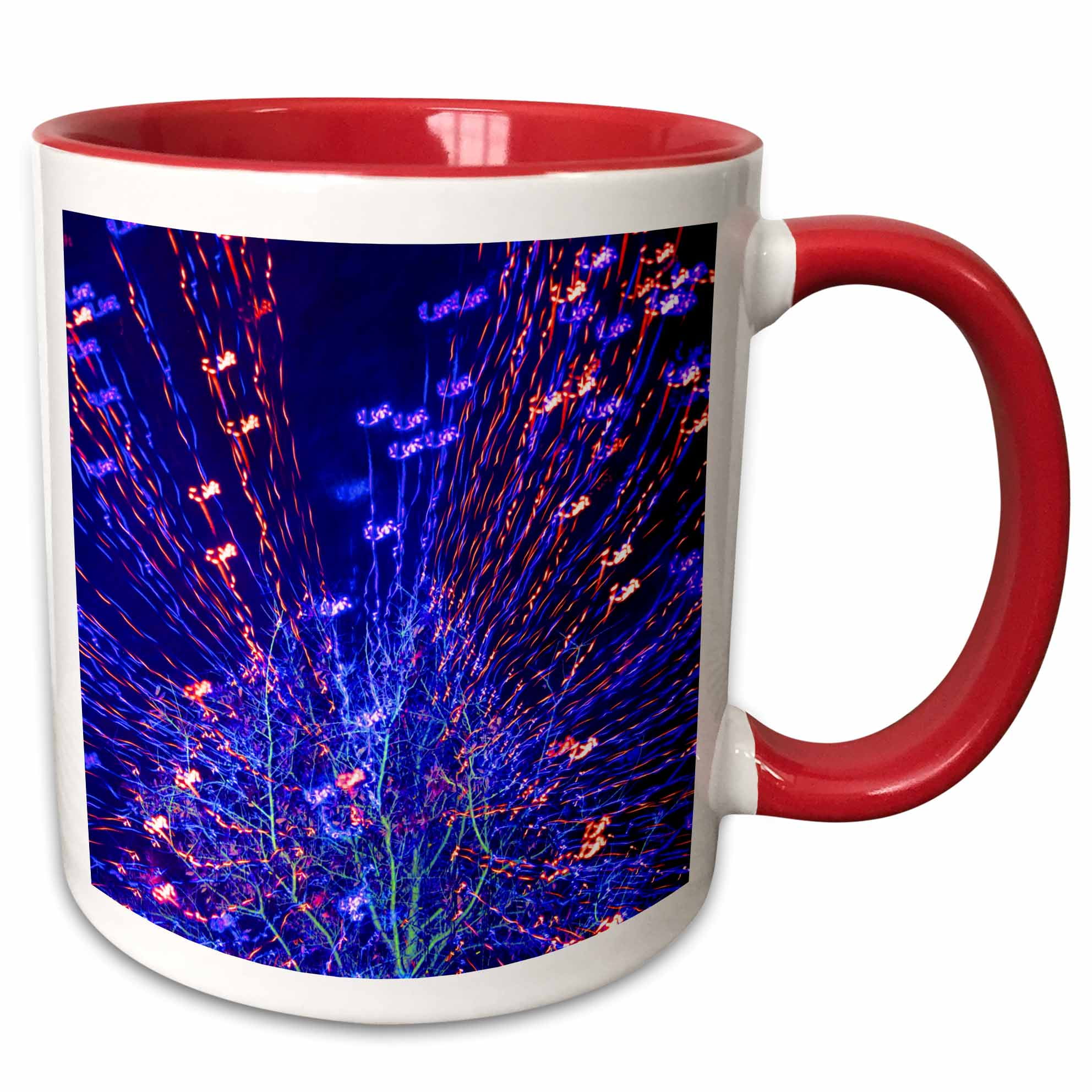 blue tree zoom lights 15oz Two-Tone Red Mug mug-184719-10 - Walmart.com