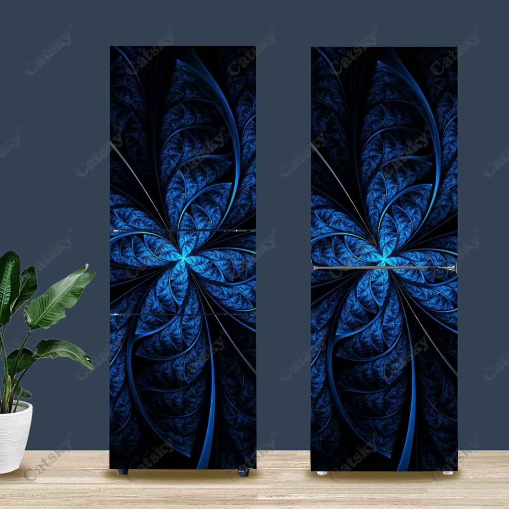 blue vector geometry Refrigerator Stickers Home Decor Kitchen Murals ...