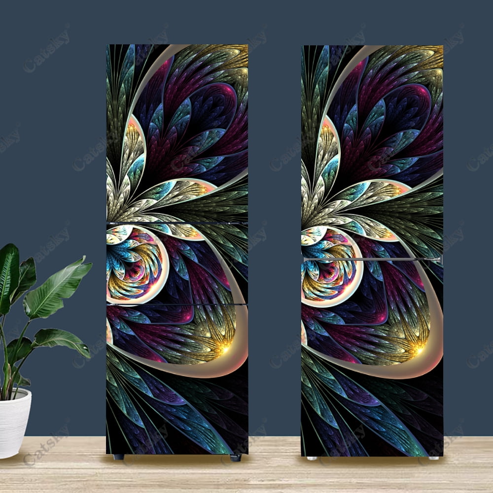 blue vector geometry Refrigerator Stickers Home Decor Kitchen Murals ...