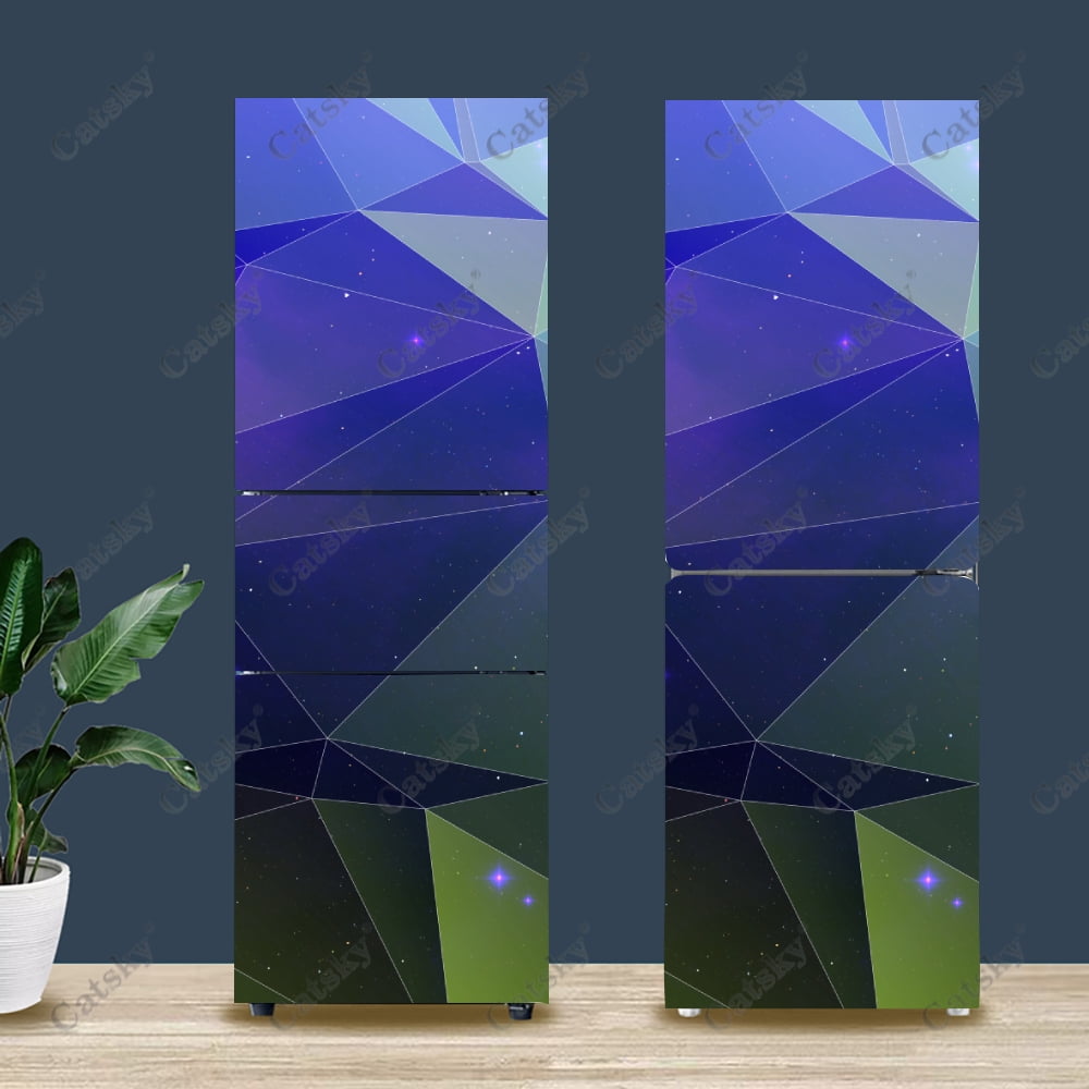 blue vector geometry Refrigerator Stickers Home r Kitchen Murals DIY ...