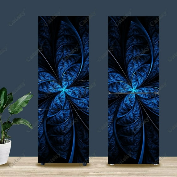 blue vector geometry Refrigerator Stickers Home r Kitchen Murals DIY ...