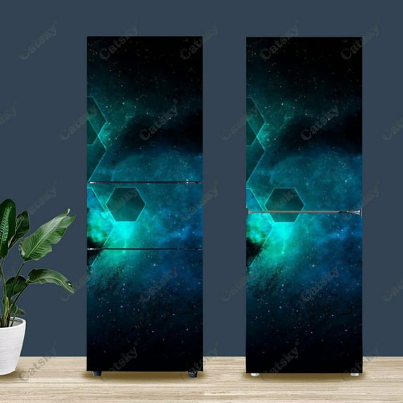 blue vector geometry Refrigerator Stickers Home r Kitchen Murals DIY ...