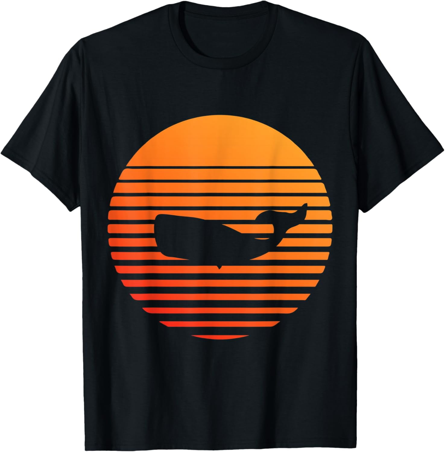 blue whale Shadow silhouette in front of a Sun T-Shirt men and women ...