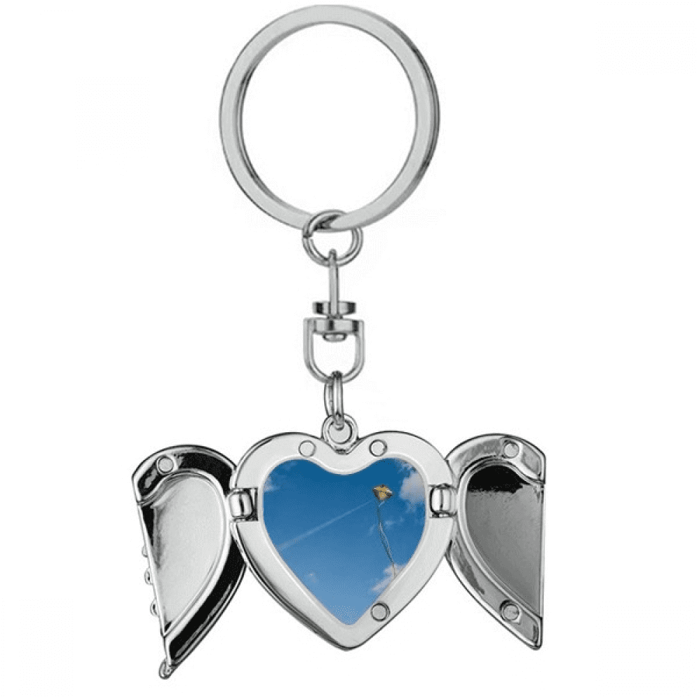 blue white clouds kite heart angel wing key chain holder - Walmart.com