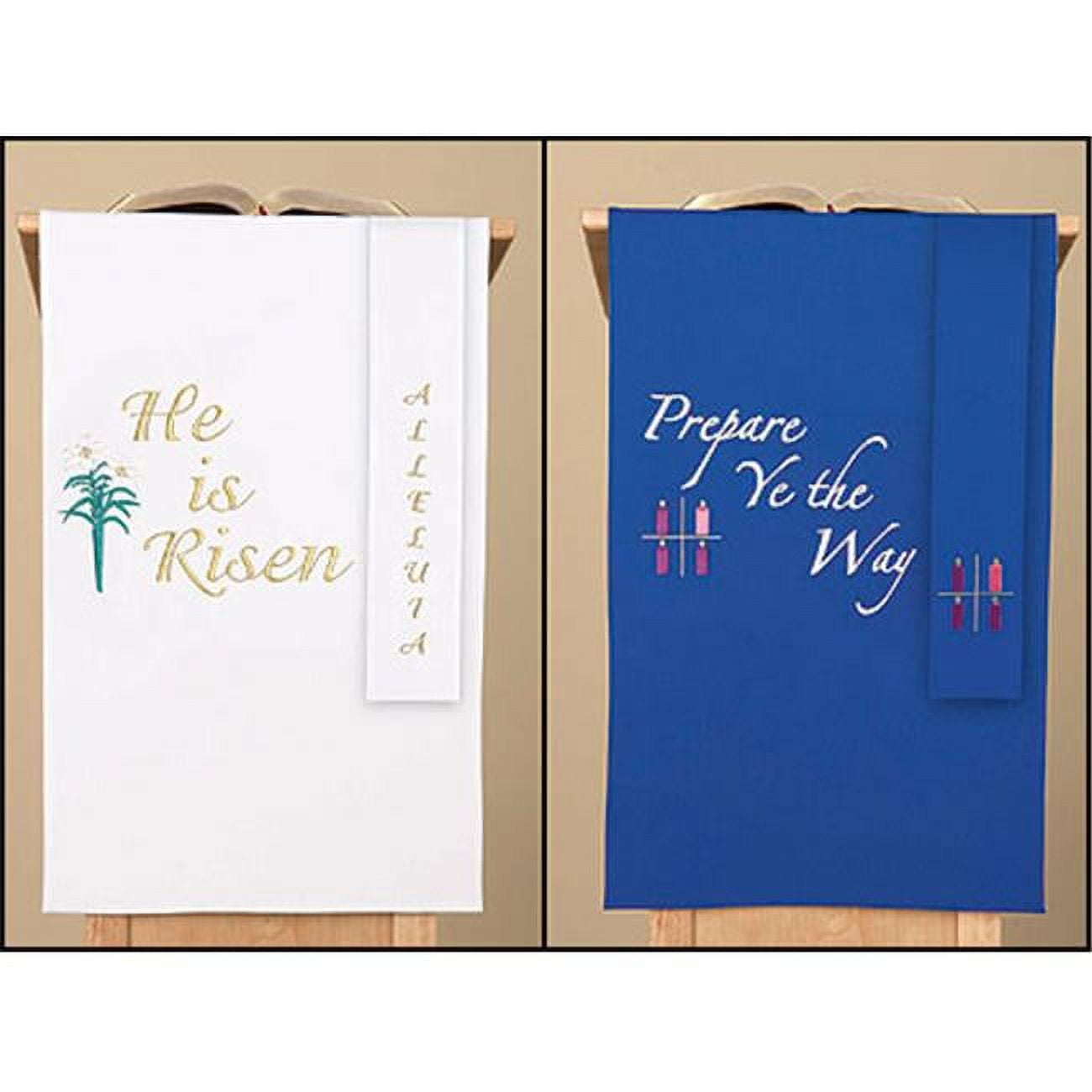 blue/white reversible holiday pulpit scarf - Walmart.com