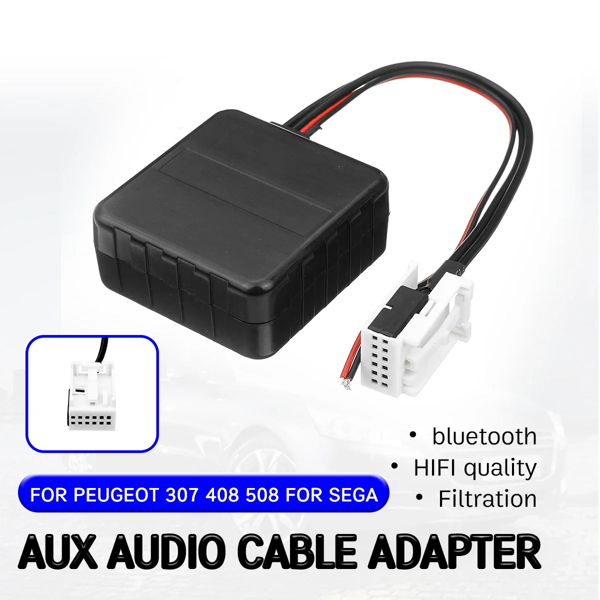bluetooth Aux Receiver Cable Adapter Hifi Quality Wireless Aux ...