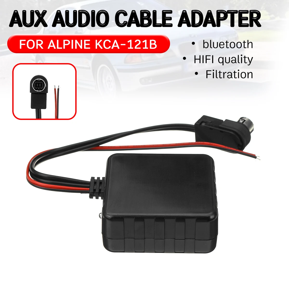 bluetooth Aux Receiver Cable Adapter Hifi Quality for ALPINE KCA-121B ...