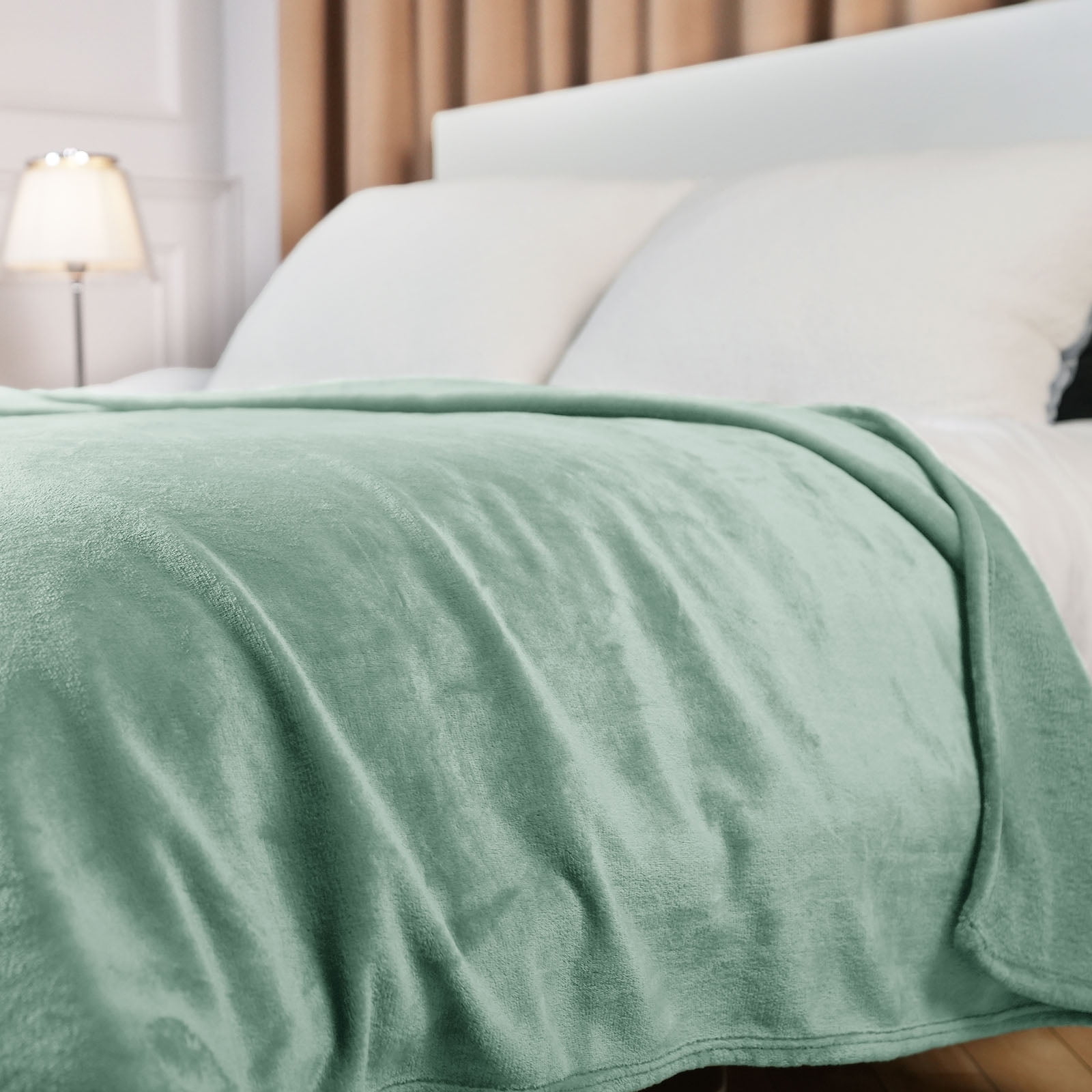 blunique Fleece Blanket Solid Lightweight Flannel Fuzzy Cozy Soft, King ...