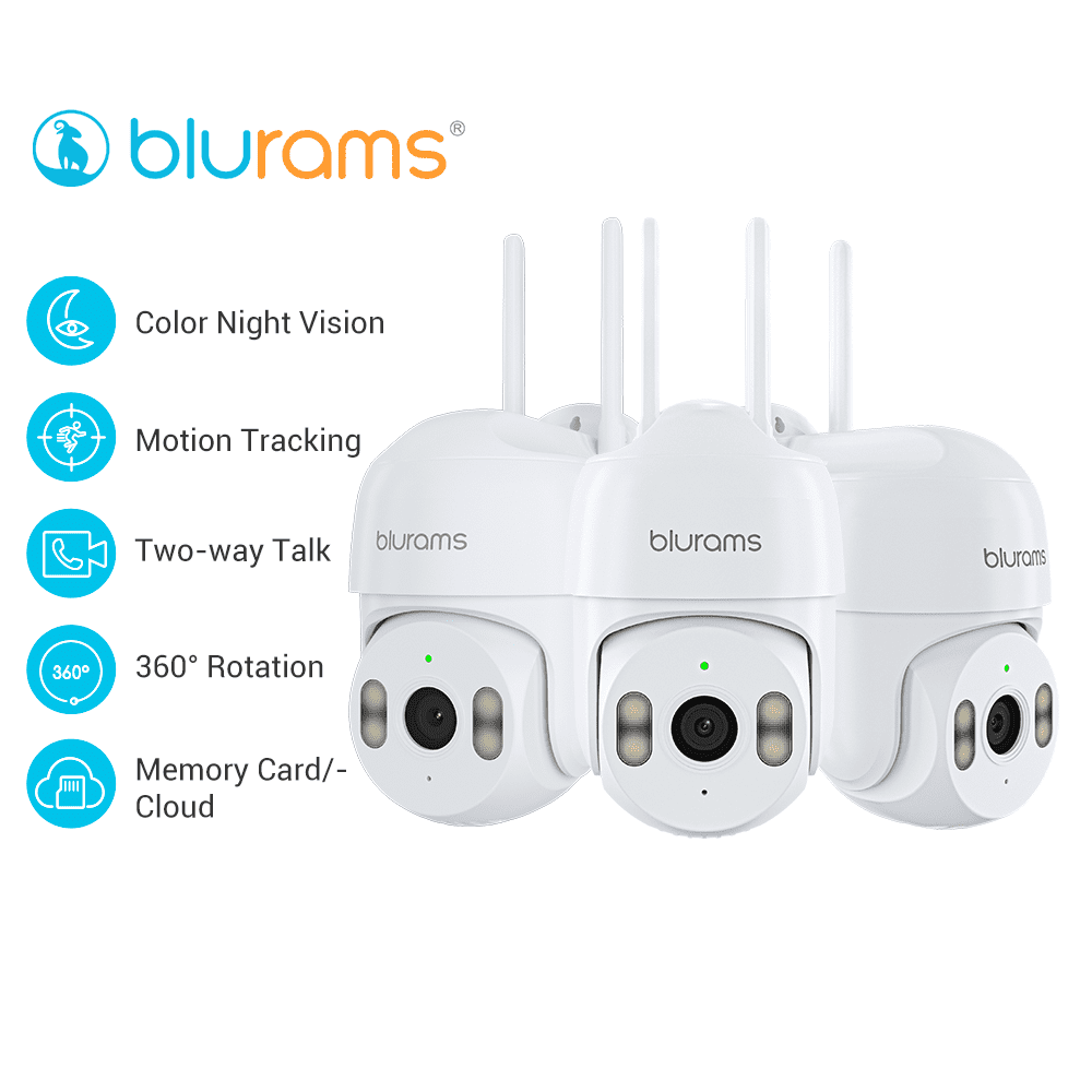 blurams Security Camera Outdoor Wired, 2K IP66 2.4GHz WiFi Camera 360 ...