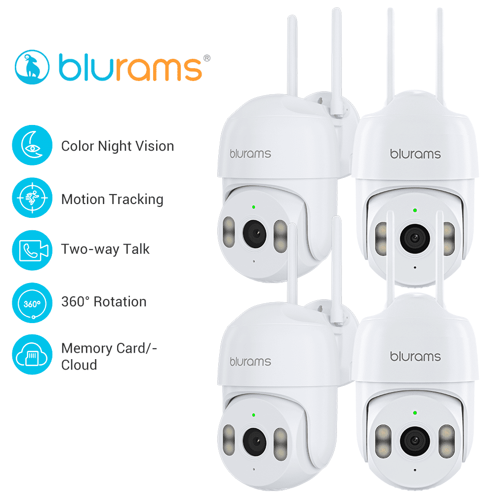 blurams Security Camera Outdoor Wired, 2K IP66 2.4GHz WiFi Camera 360 ...