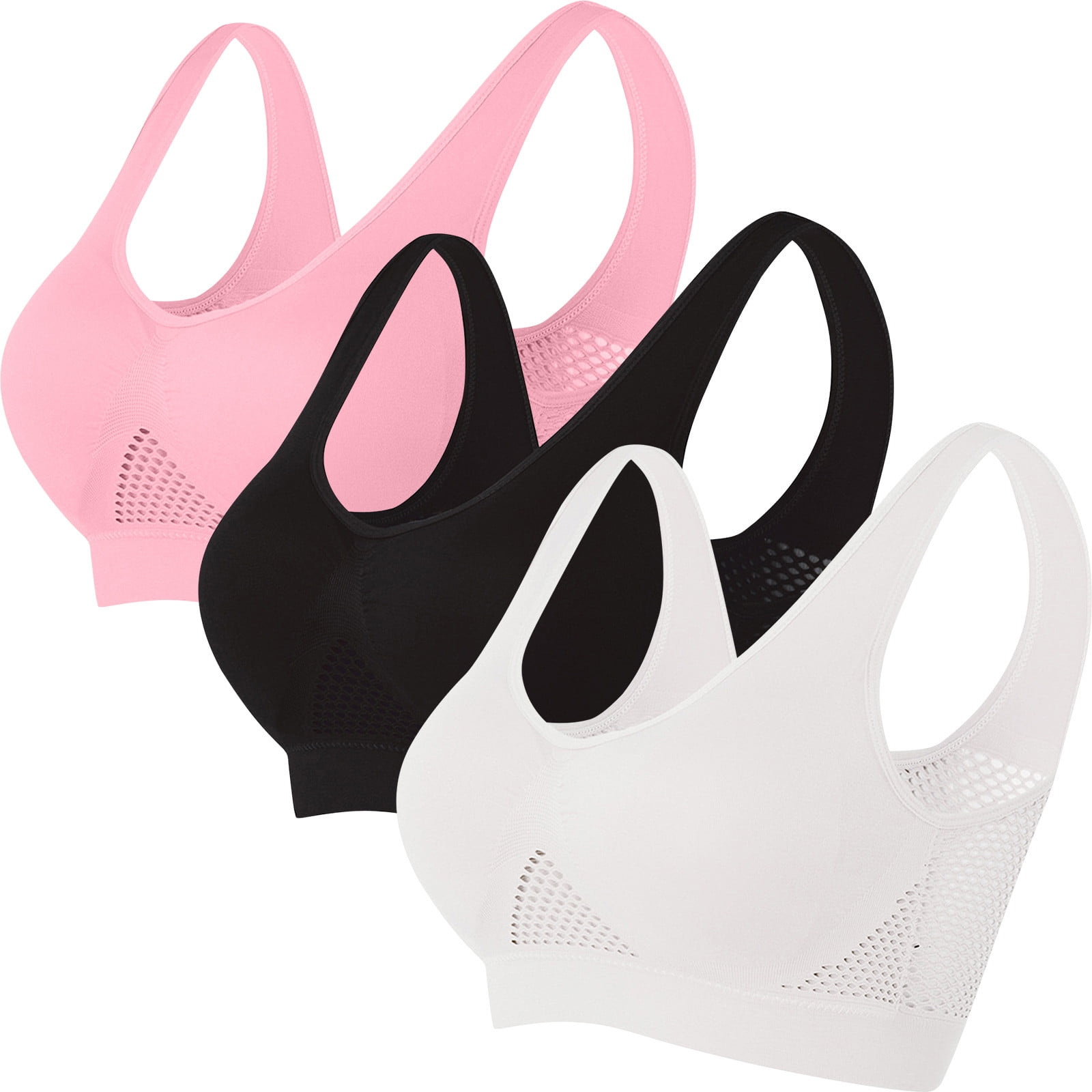 bnaln 3 Pack Sports Bras Women's Bras Breathable Cool Liftup Air Bras ...