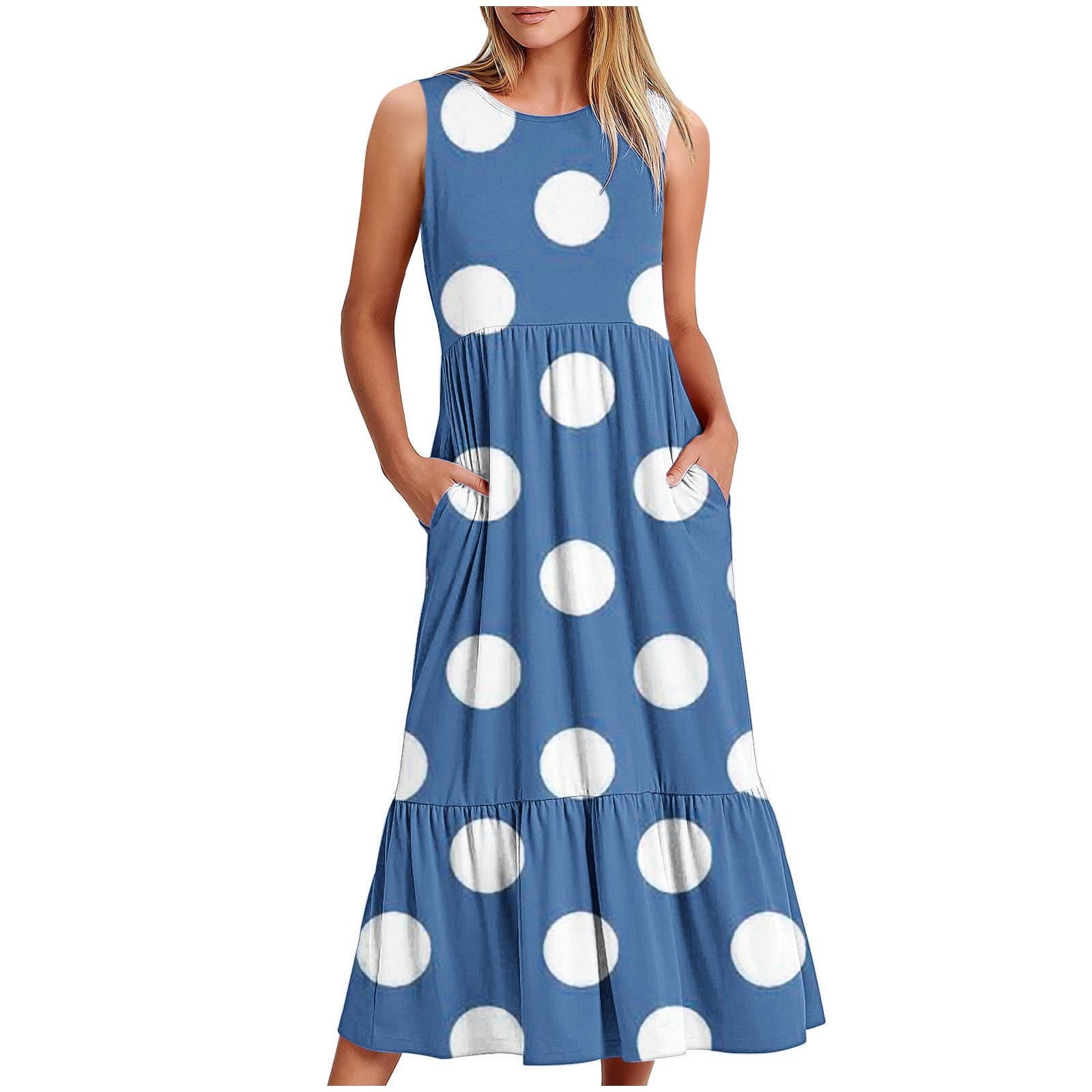 bnaln Ladies Sundresses Long Beach Maxi Dresses for Women Trendy Summer ...