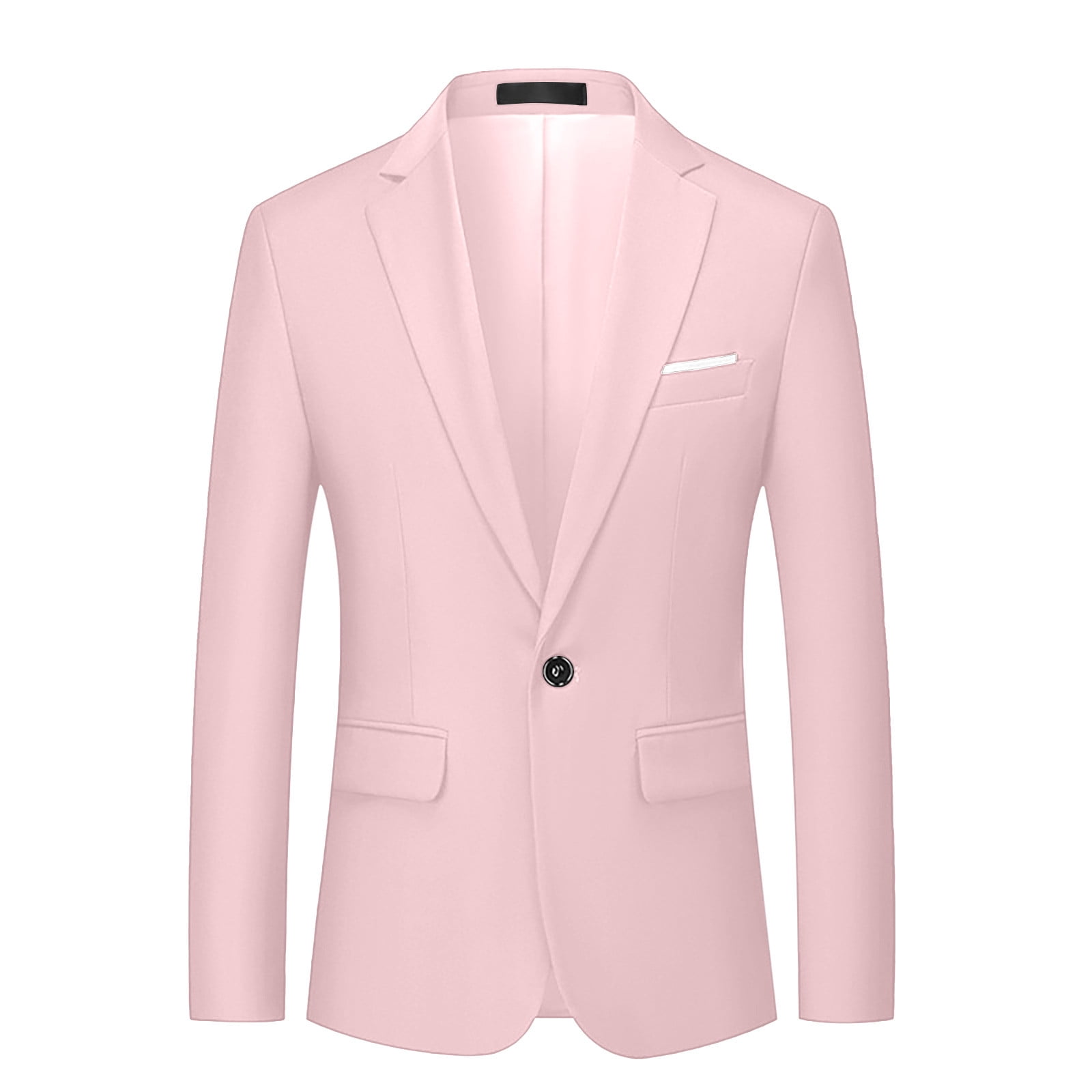 bnaln Men's Suits & Blazers One Button Suit Jacket Elegant Solid Color ...