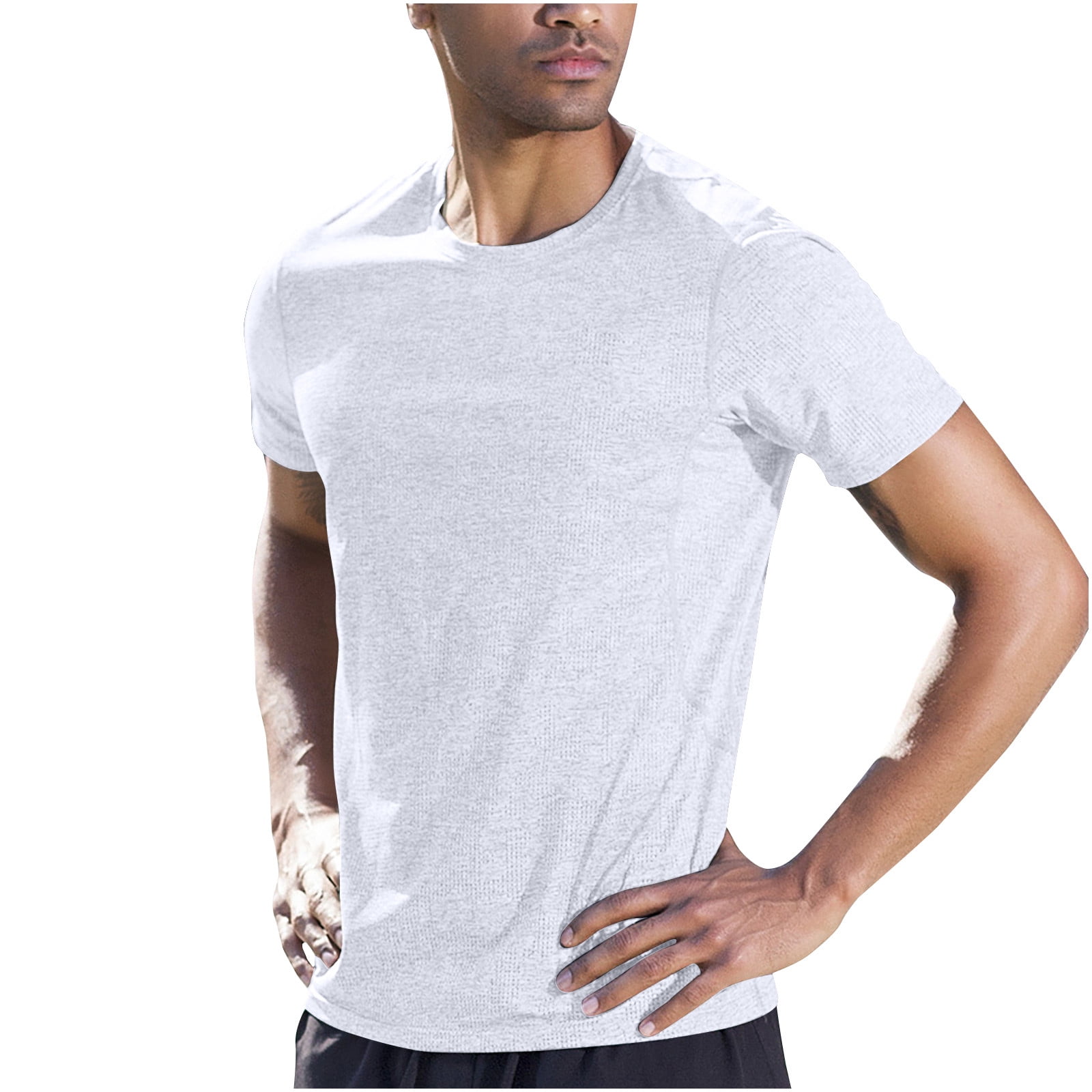 bnaln Mens Athletic T-Shirts Running Fitness Training Workout Shirt ...