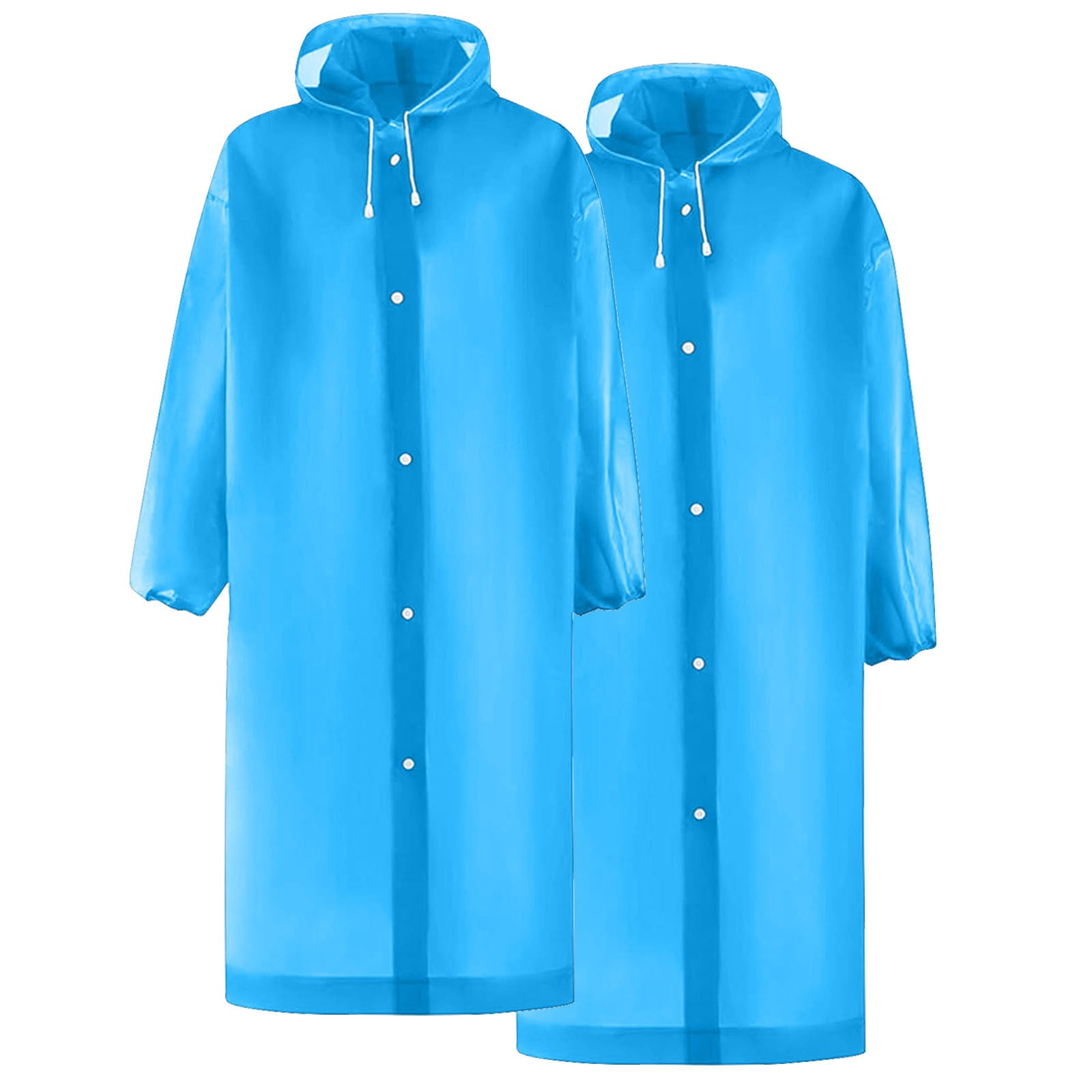 bnaln Rain Ponchos for Adults Reusable, 2 Pcs Raincoats Portable EVA ...