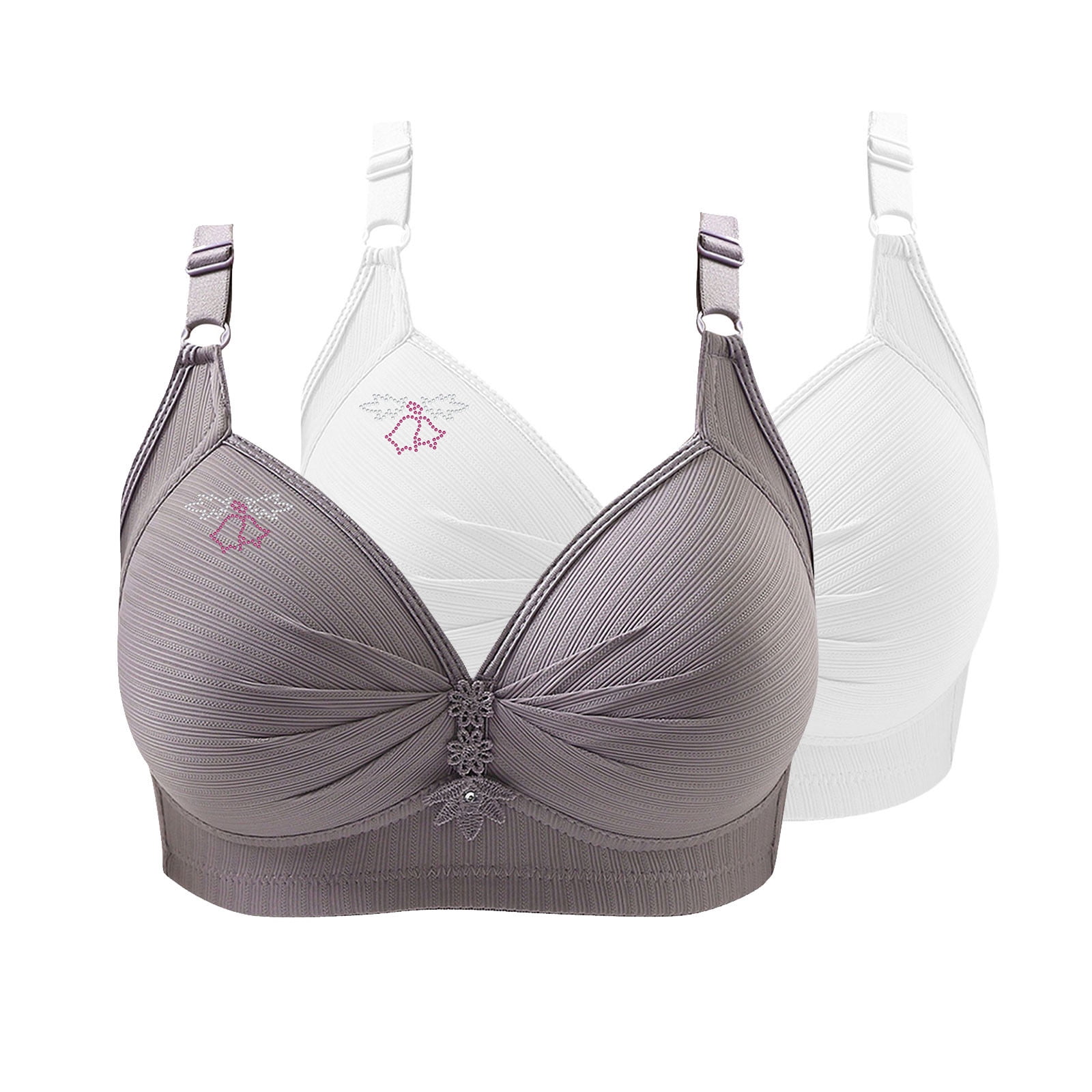 bnaln Sports Bras Women's Bras 1/2PC Plus Size Bralettes No Underwire ...