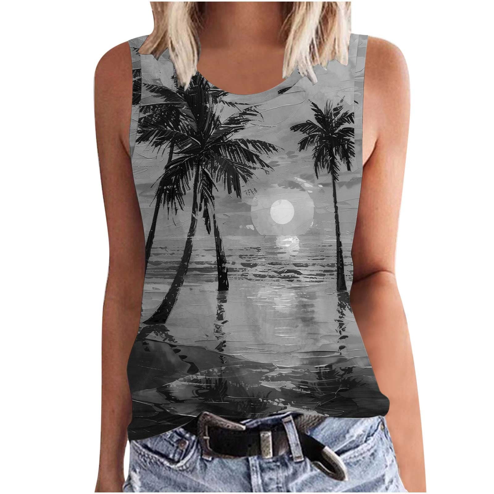 bnaln Women Vest Top Plus Size Strappy Ladies Tank Tops Cami Camisoles ...