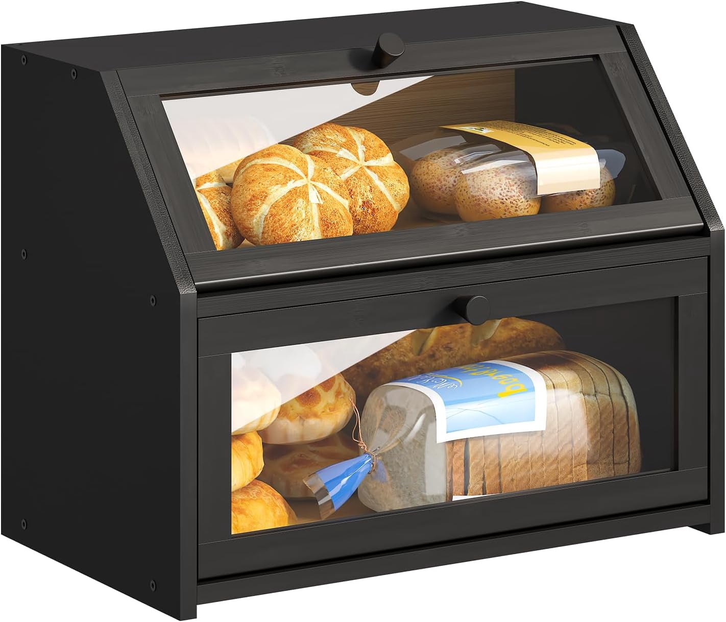 bnmkftl Farmhouse Bread Box for Kitchen Countertop Bread box Double ...