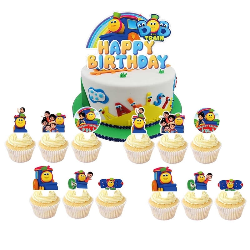 Bob the Train Cake Topper Cupcakes Set Birthday Party Supplies ...