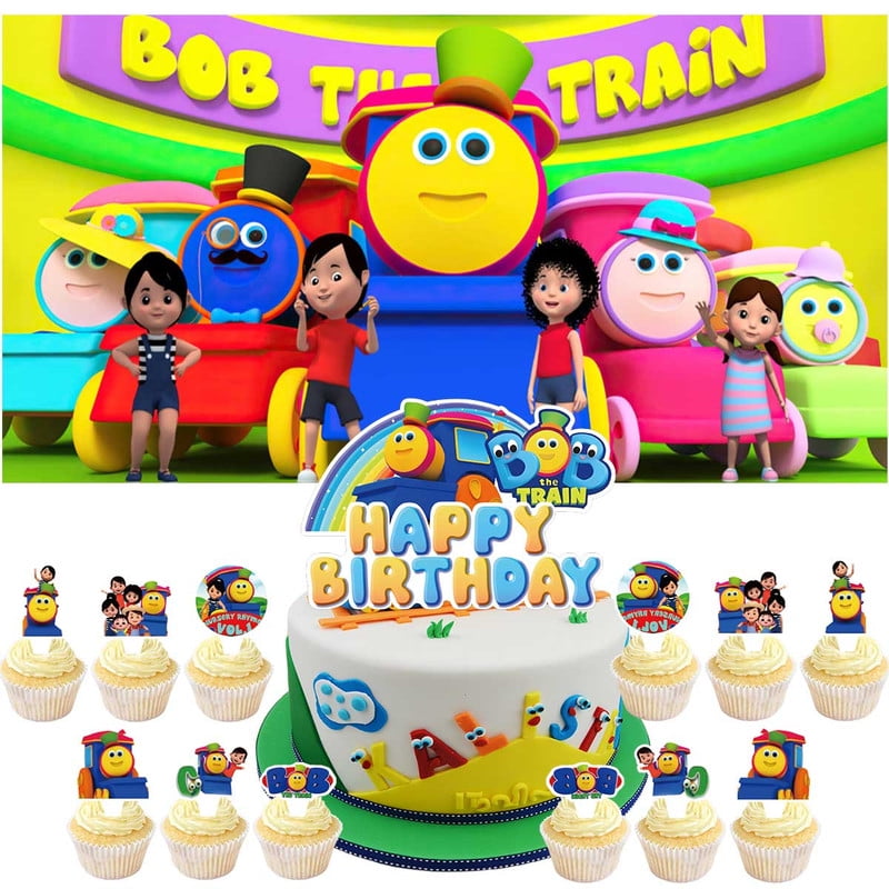 bob the train Party Supplies Latex Balloons Decor Banner Backdrop Kit ...