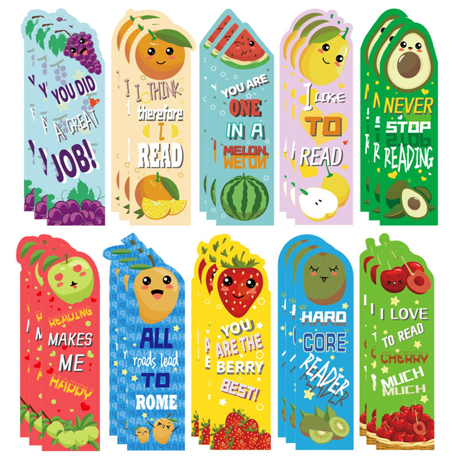bobasndm Bookmarks with Diverse Styles Fun Colorful Scented Bookmarks ...