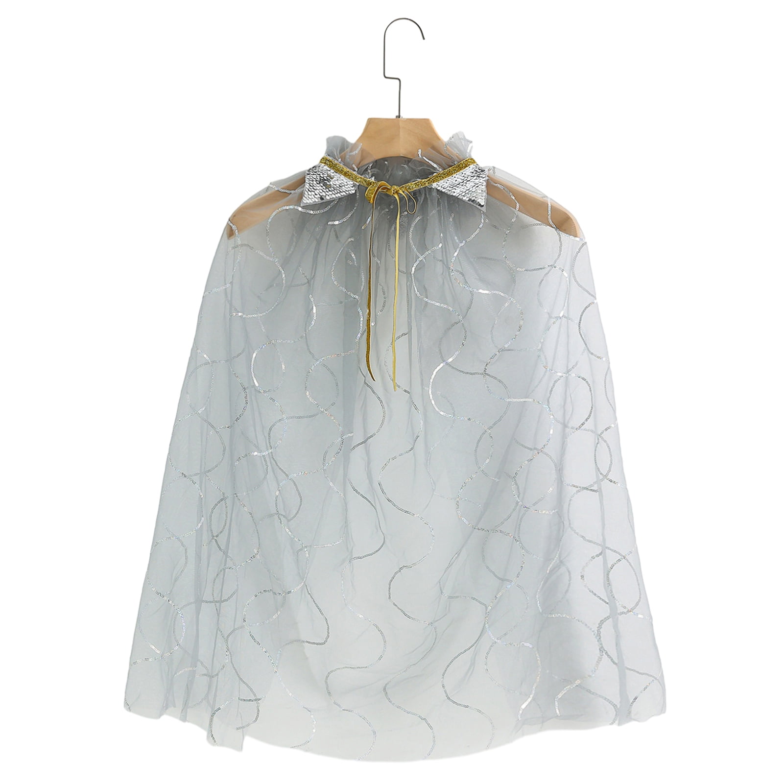 bobasndm Fairy-like Princess Cape Sparkling Sequin Princess Cape Soft ...