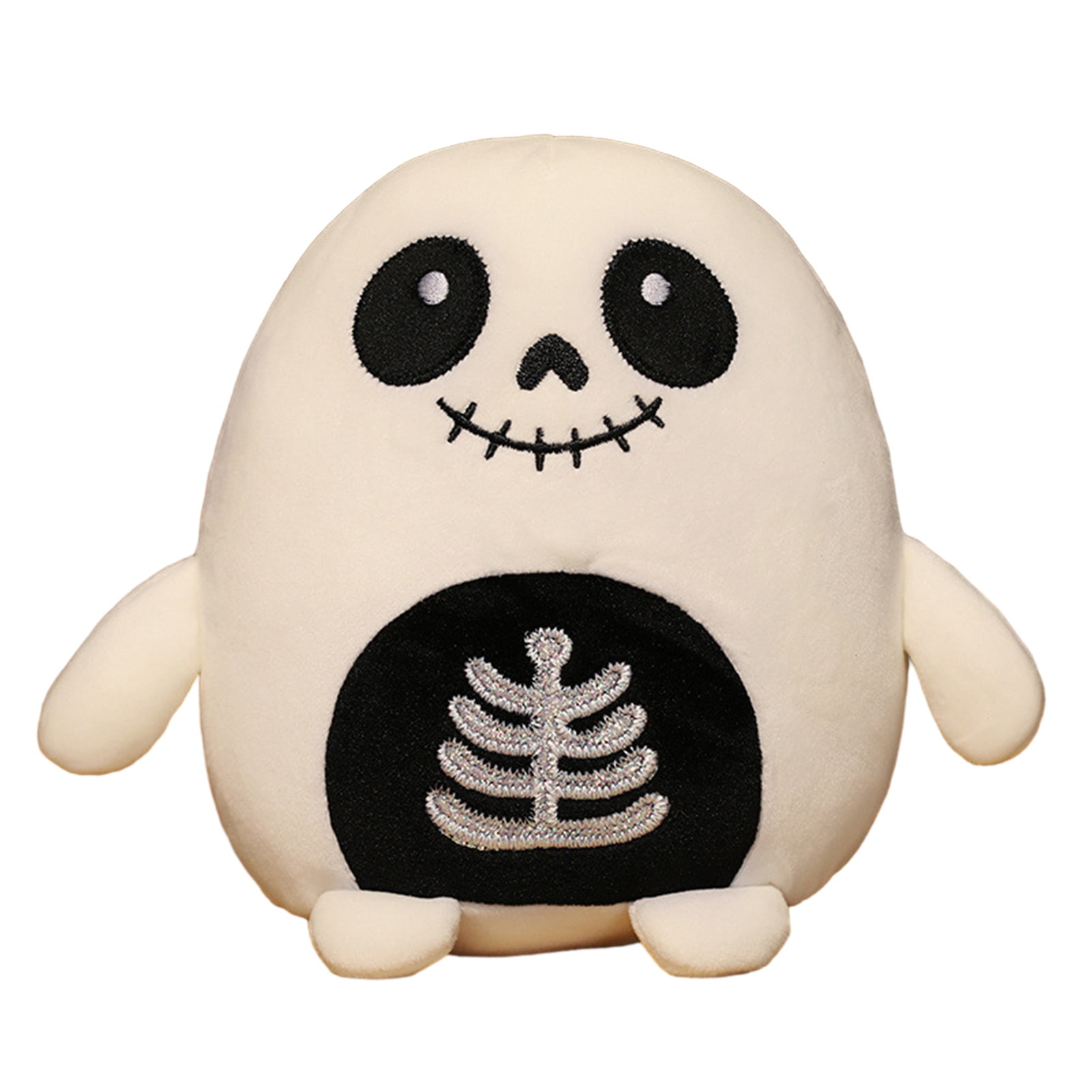 bobasndm Skeleton Plush Toy Halloween Plush Toy Cartoon Pumpkin Skull ...