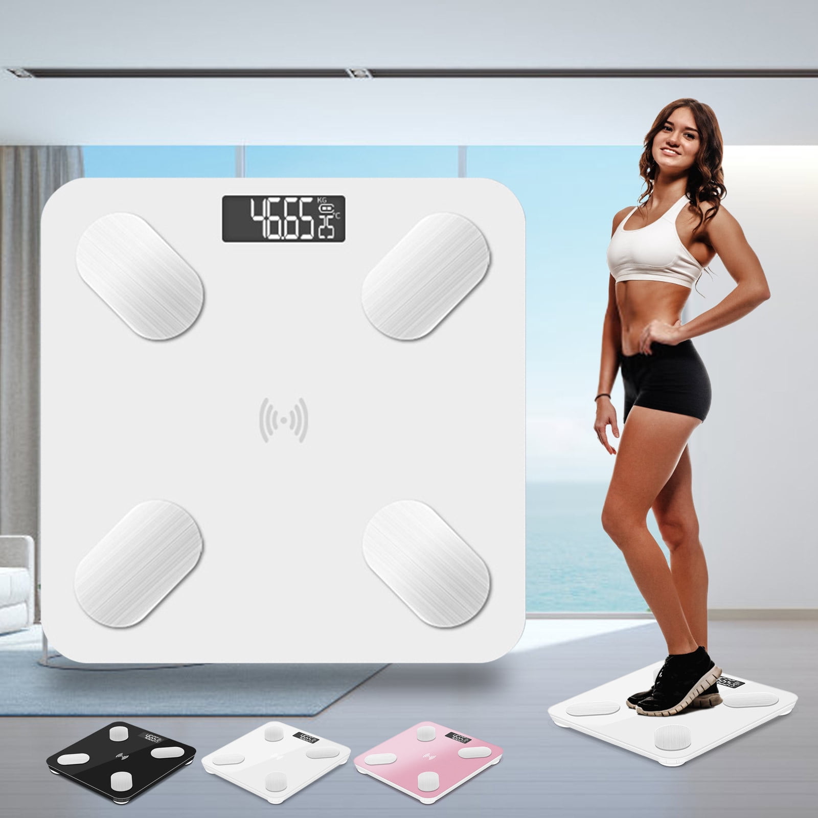 body fat scale, Scales for Body Weight and Fat, Scale with Led Display, Smart Body Scale, with ...