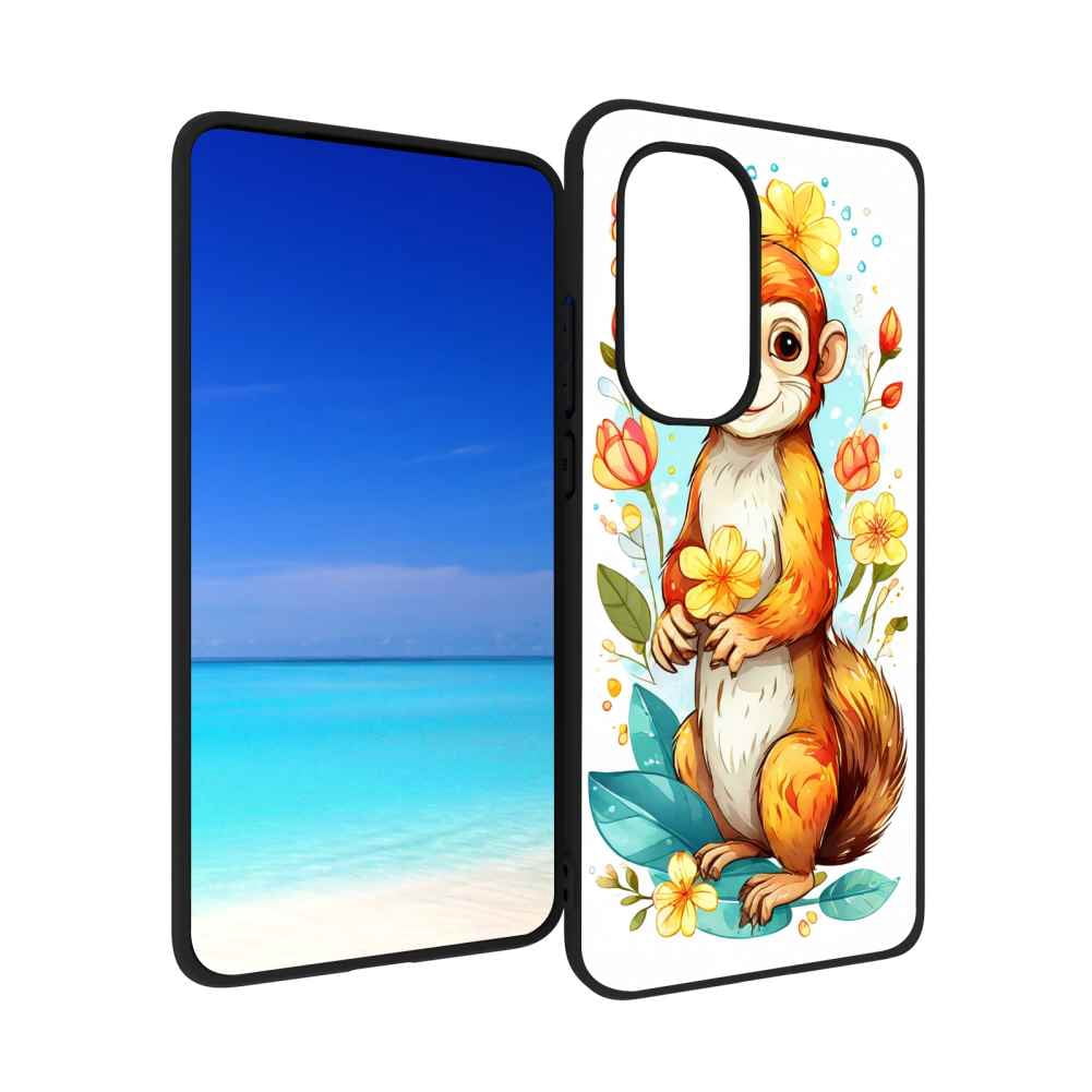 boho-Squirrel-Monkey-with-flowers Phone Case, Designed for Motorola ...