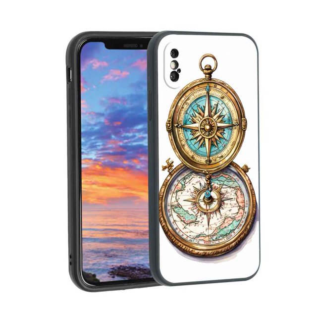 boho-antique-compass phone case for iPhone X for Women Men Gifts ...
