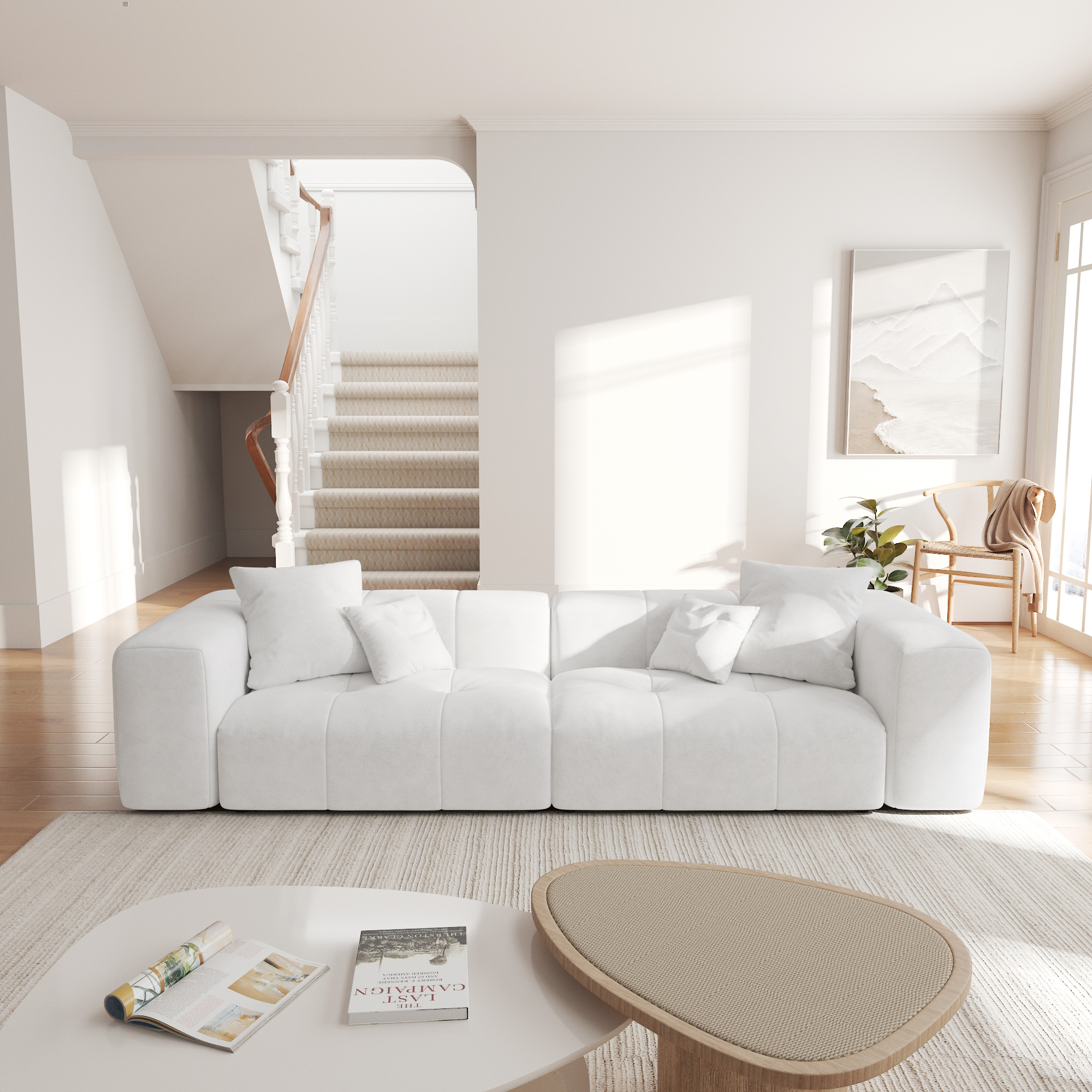 Bokifol 104 Modular Sectional Sofa Comfy Cloud Couch Sectional Sofa