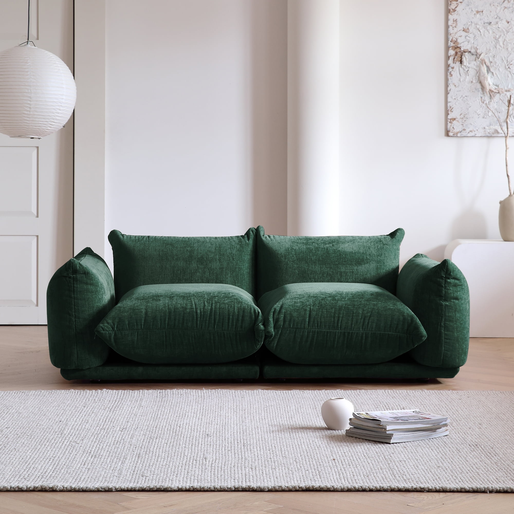bokifol 2-Seat Modular Cloud Couch for Small Spaces,Easy to Assemble ...