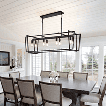 Gold Linear Island Pendant,33"Dining Room Light Fixture Over Table,4 ...