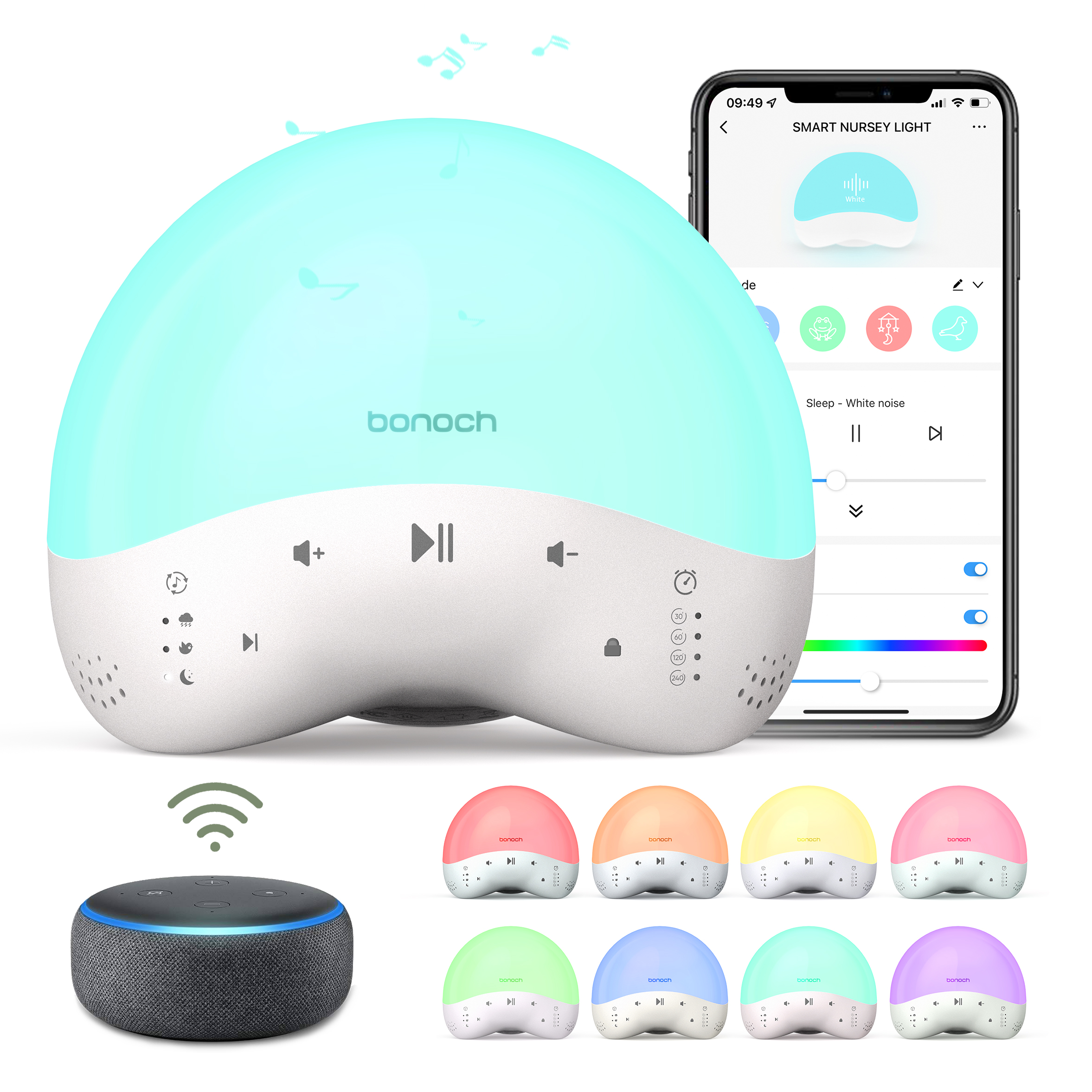 Project Nursery Sight & Sound Sleep Soother Projector with Bluetooth ...