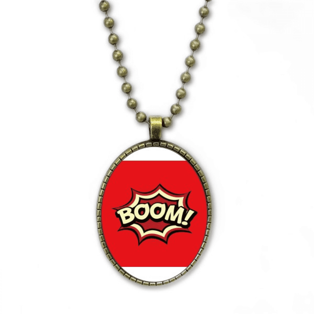 boom dialog fire art deco fashion necklace vintage chain bead pendant ...
