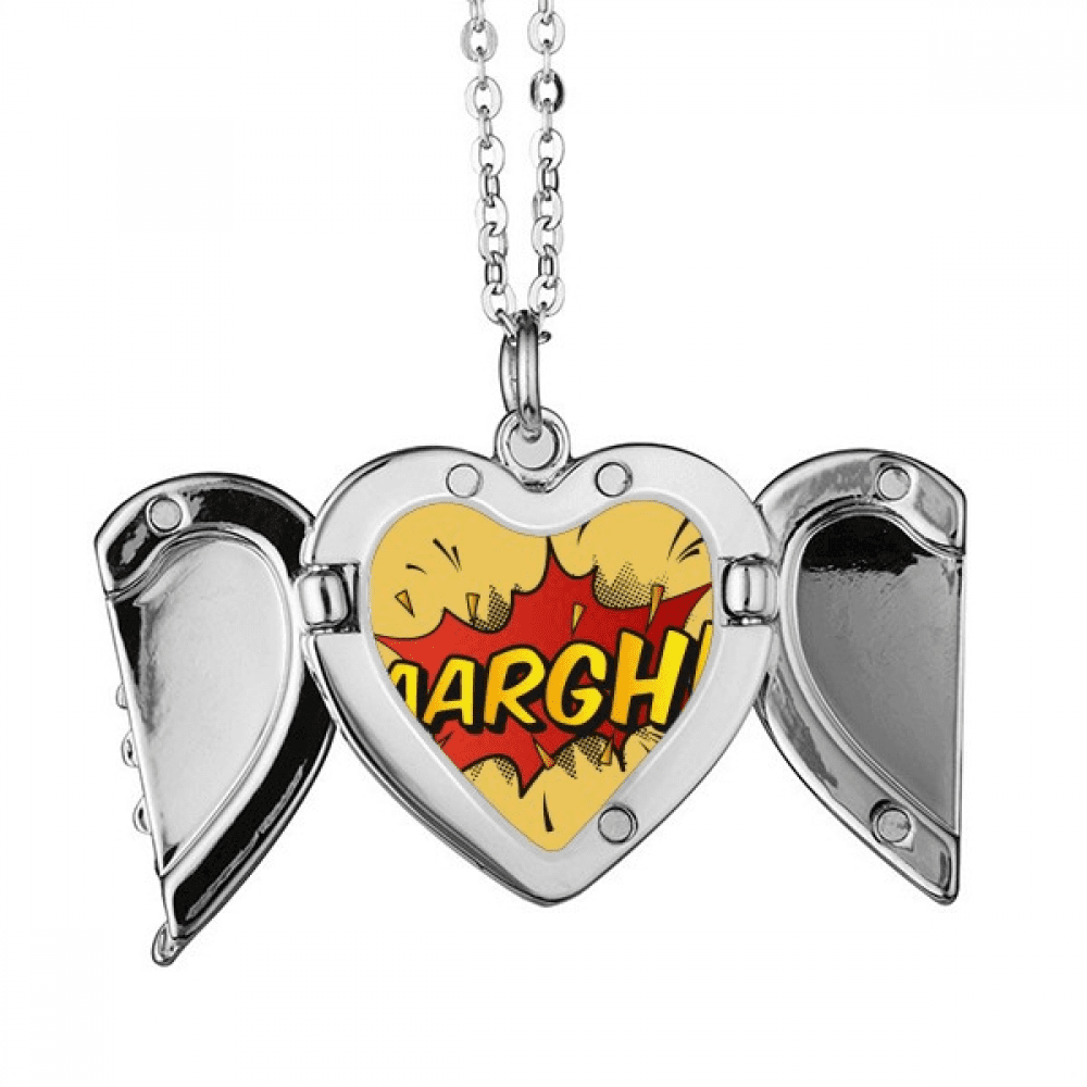 boom dialog spark exclamation angel wings necklpendant fashion ...