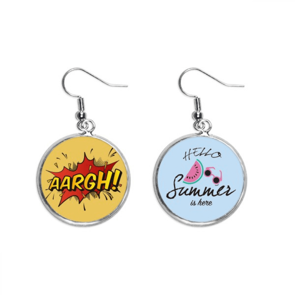 boom dialog spark exclamation earring drop summer watermelon earring ...