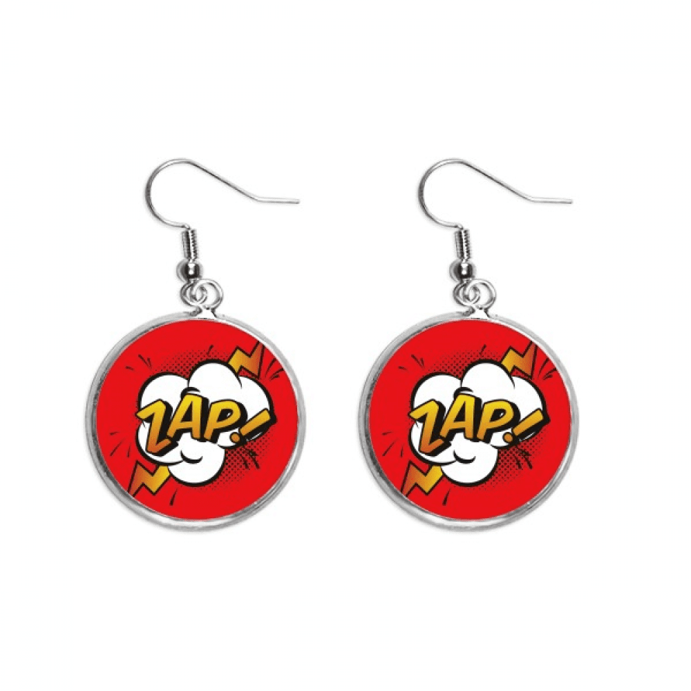 boom exclamation zap ear dangle silver drop ear jewelry woman - Walmart.com