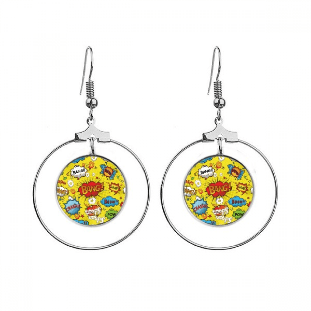 boom joint dialog art deco fashion earrings dangle hoop jewelry drop ...