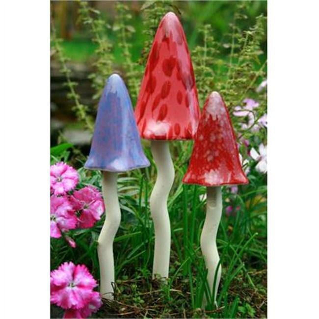 bosmere garden ceramic lawn toadstools, spring colors (3-pack ...